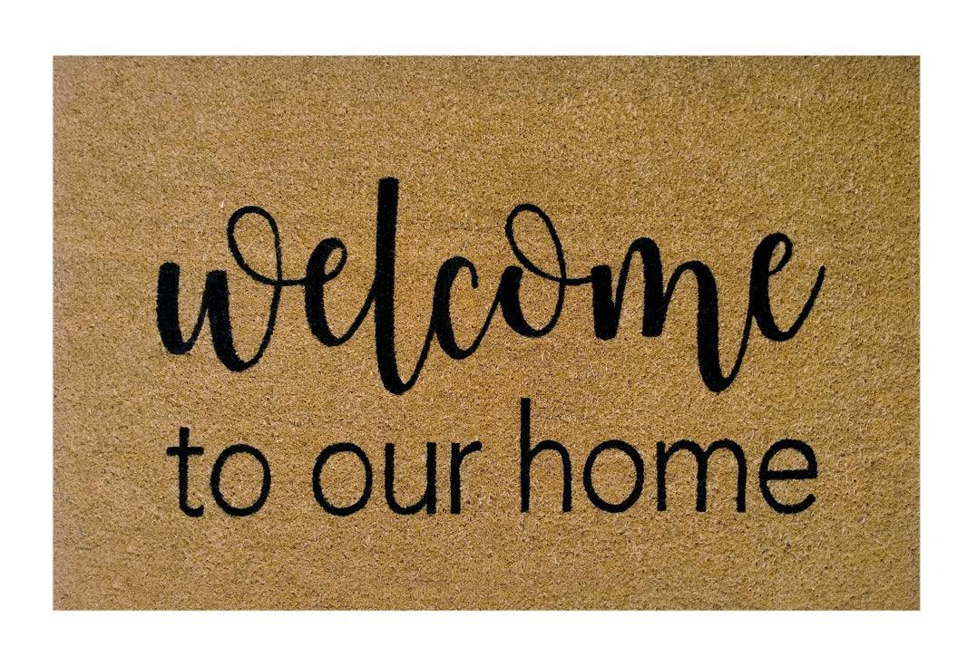Welcome Home Script Coir Doormat